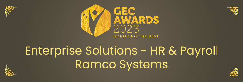 Ramco wins ‘Top Vendor’ for HR & Payroll Award at the GEC Awards 2023